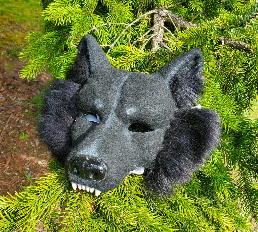 Waterproof Black Wolf Mask (therian/cosplay) - Etsy