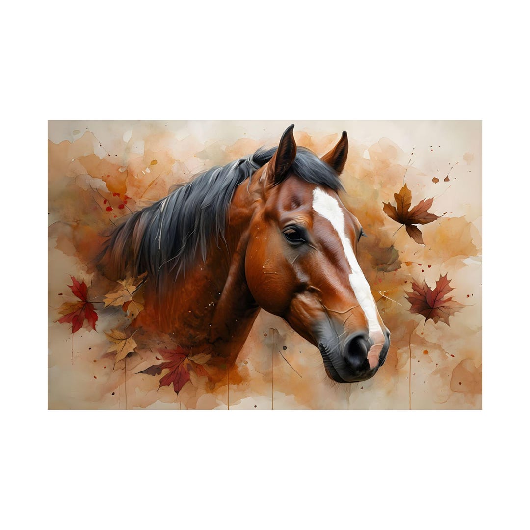 Horse Head Poster, Equine Wall Art, Equestrian Home Decor, Animal Lover ...