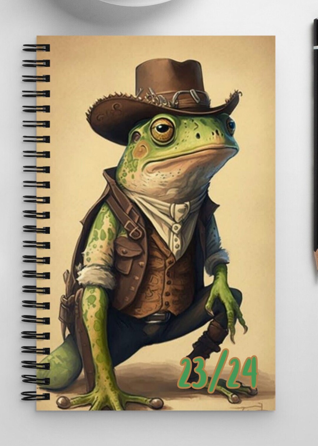 Cute Cowboy Notebook Frog in a Hat Notebook Western - Etsy