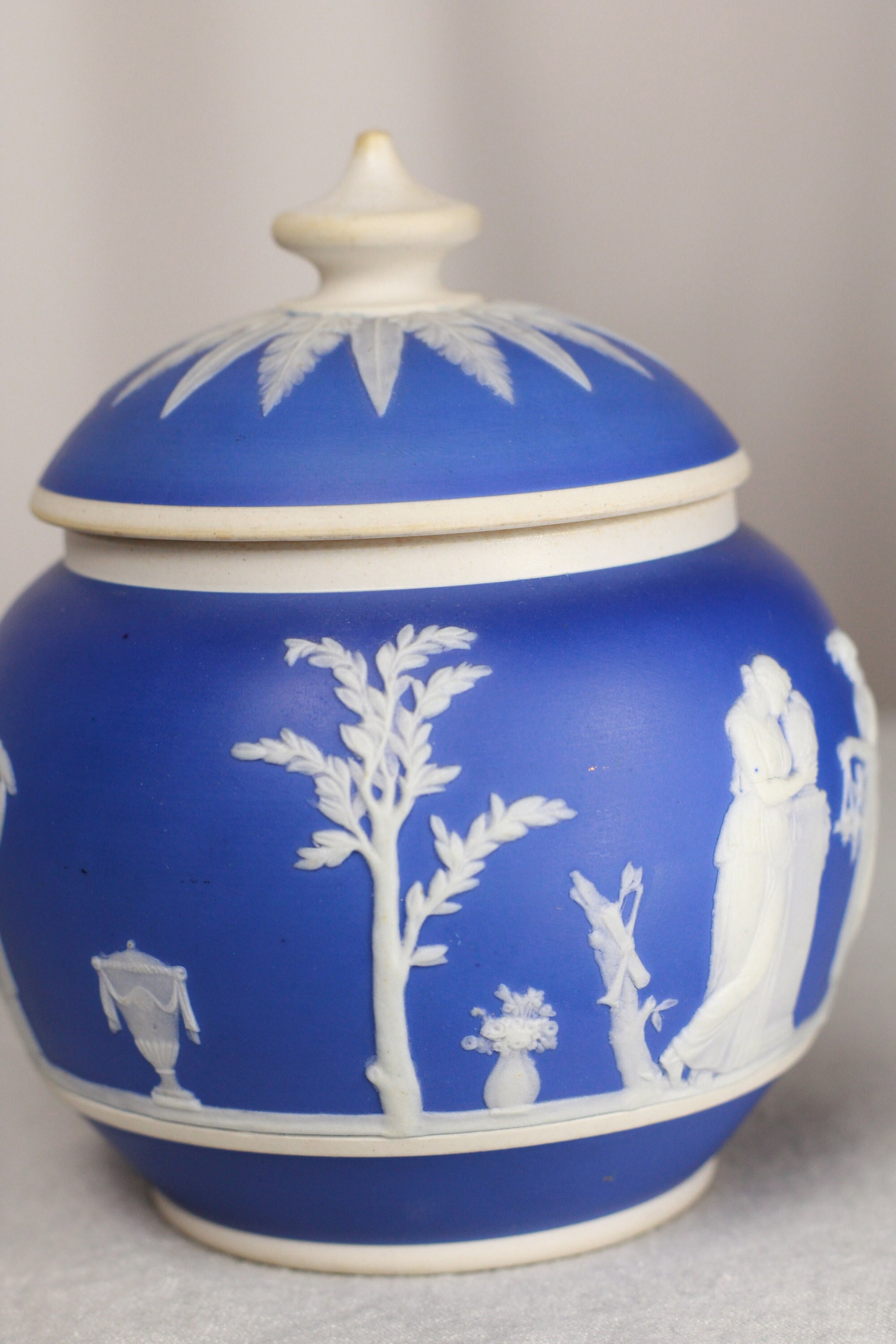 Vintage Blue Wedgwood Jasperware Collectible Cream and Sugar Antique ...