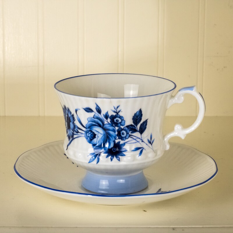 Blue China Tea Cup - Etsy