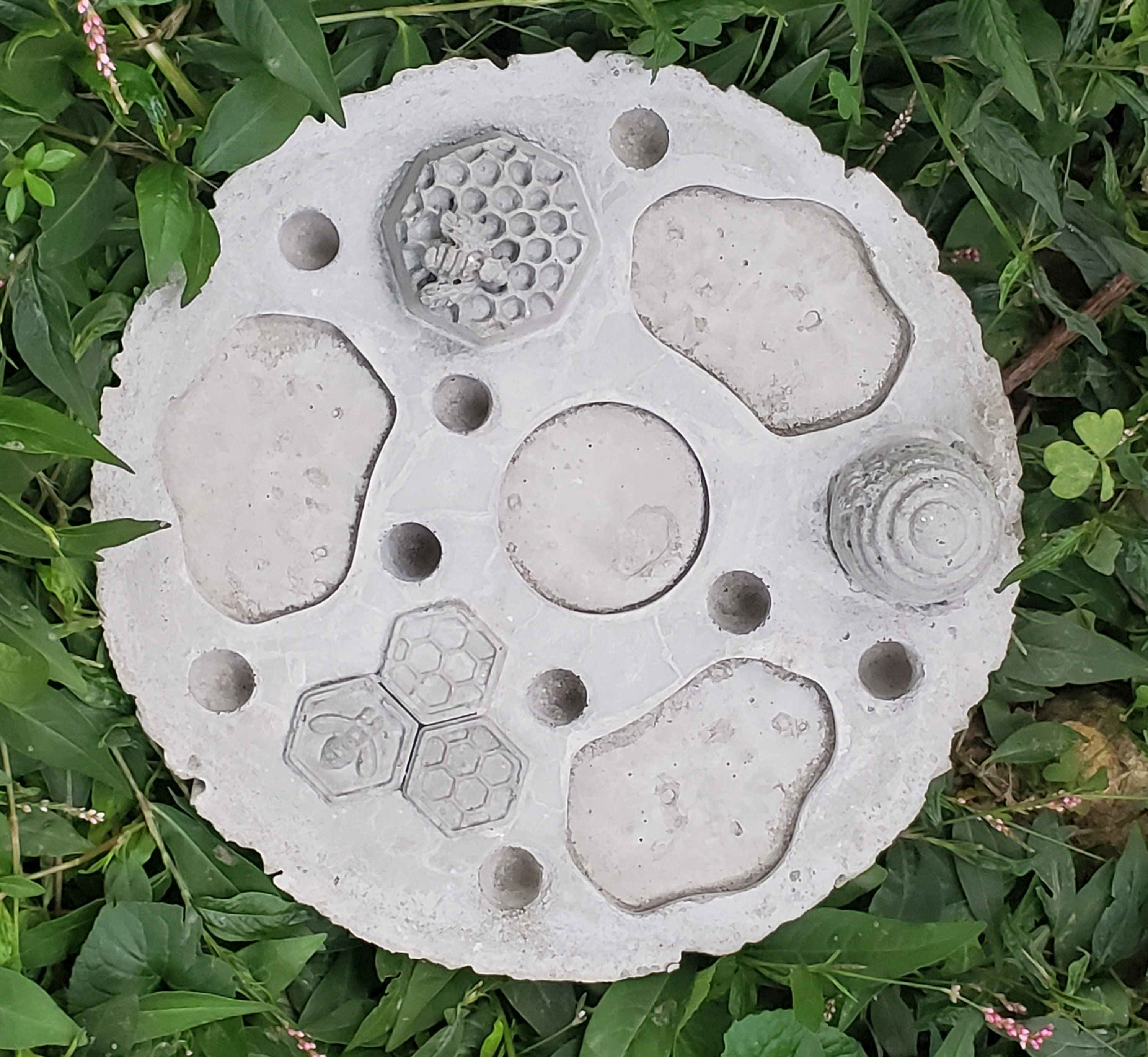 Cement Bee Watering Station, Butterfly Puddler Dish, Pollinator Garden ...