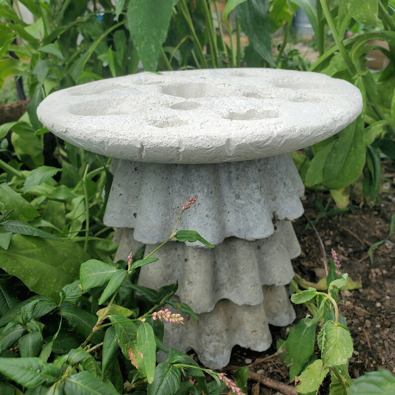 Cement Bee Watering Station, Butterfly Puddler Dish, Pollinator Garden ...