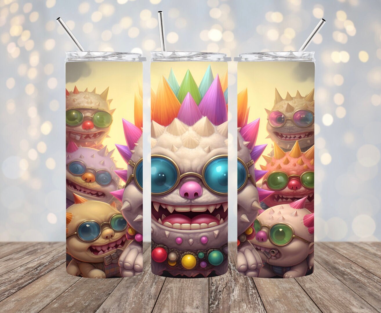 Alien Porcupine Cats 20 Oz Skinny Tumbler Wrap Sublimation - Etsy