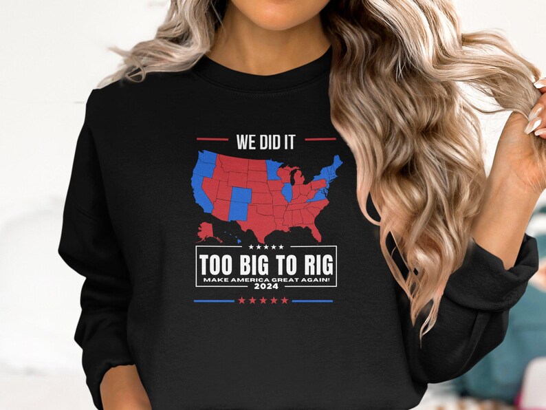 USA Election Map Red and Blue States Shirt, Patriotic Political Tshirt ...