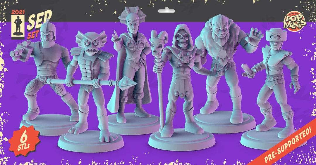 Trap Jaw, Mer Man, Evil Lyn, Skeletor, Beast Man, Tri Clops Masters of ...