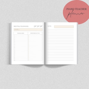 Piano Teacher Planner | Piano Teaching Tools | Piano Pedagogy | Studio ...