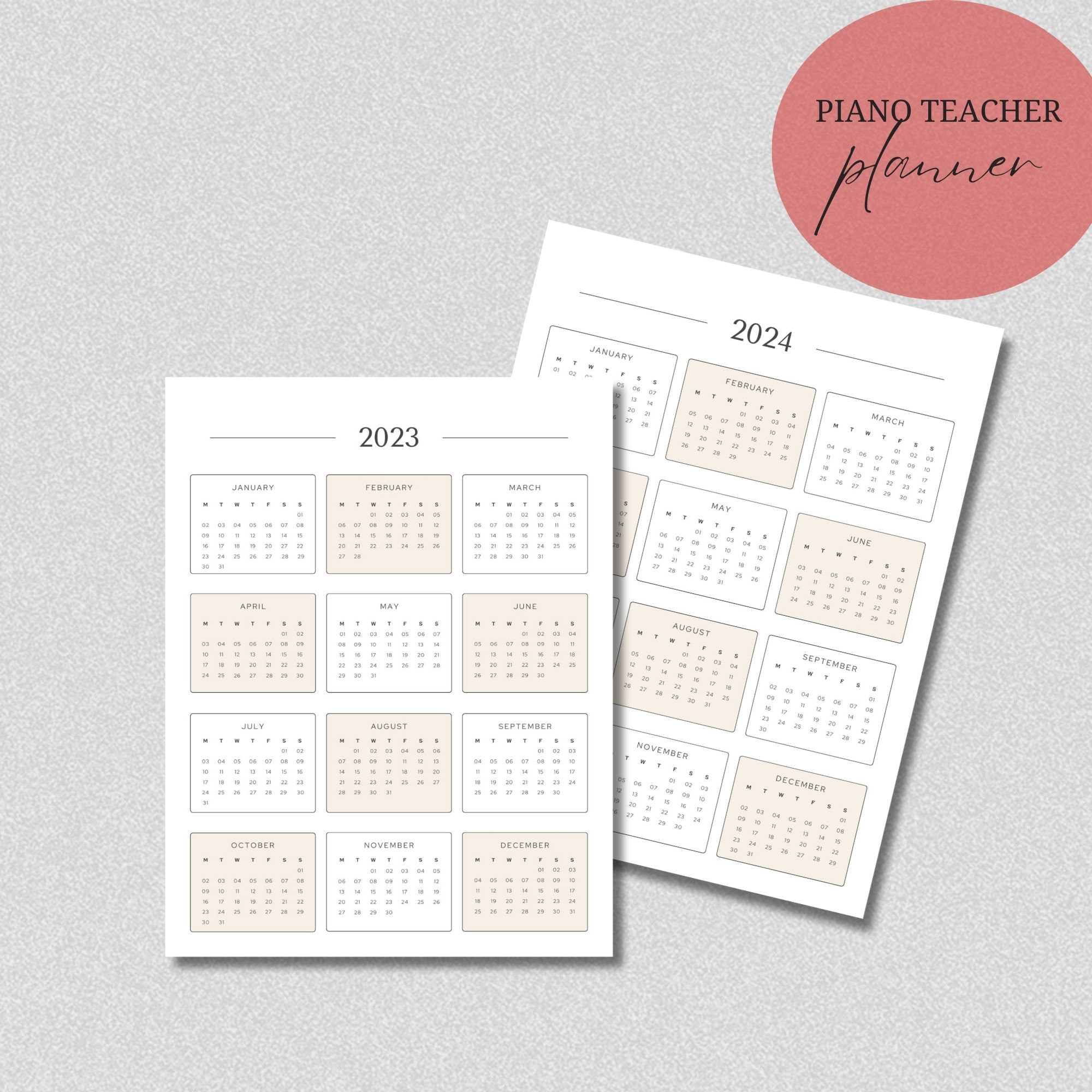 Piano Teacher Planner Piano Teaching Tools Piano Pedagogy Studio ...