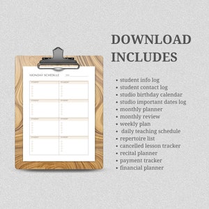 Piano Teacher Planner | Piano Teaching Tools | Piano Pedagogy | Studio ...