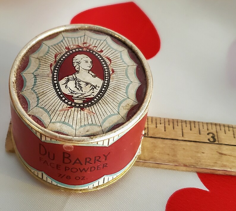 Vintage 1940's Dubarry Richard Hudnut Original Face Powder Red Oval Box ...