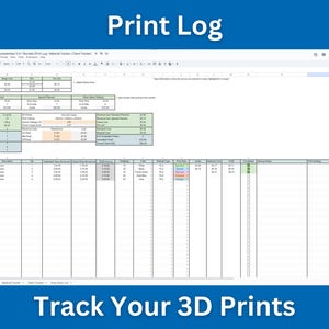 Ultimate 2-in-1 3D Printing Business Tool: Print Log & Material Tracker ...
