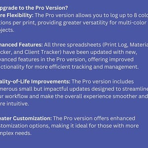 Basic Version: 3D Printing Business Spreadsheet (3-in-1 Bundle) (print ...