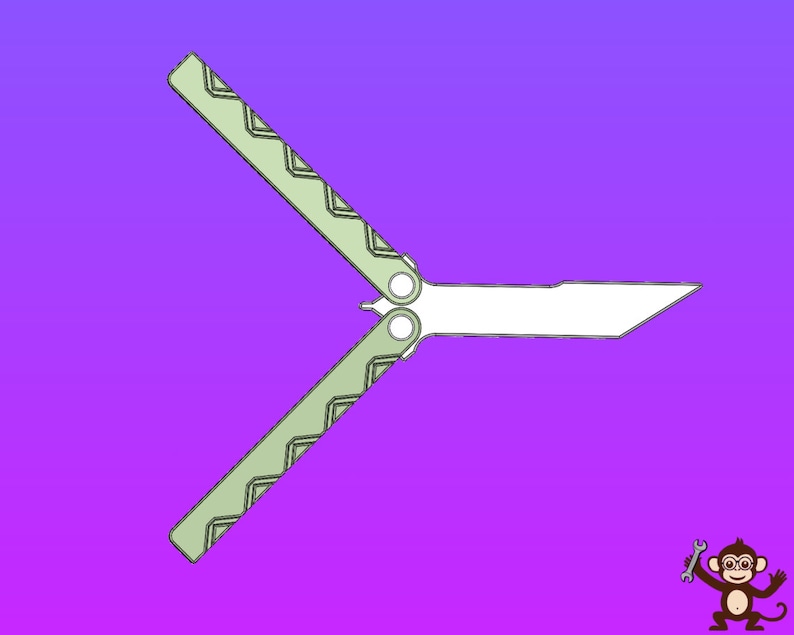 3D Printable Butterfly Knife STL FILE ONLY Favorite This If You'd Be ...
