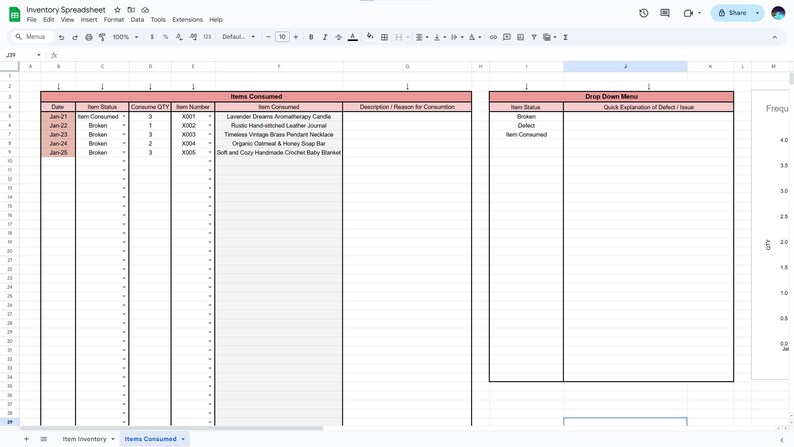 Tool Inventory Tracker Spreadsheet | Easy Stock Management Tool for ...