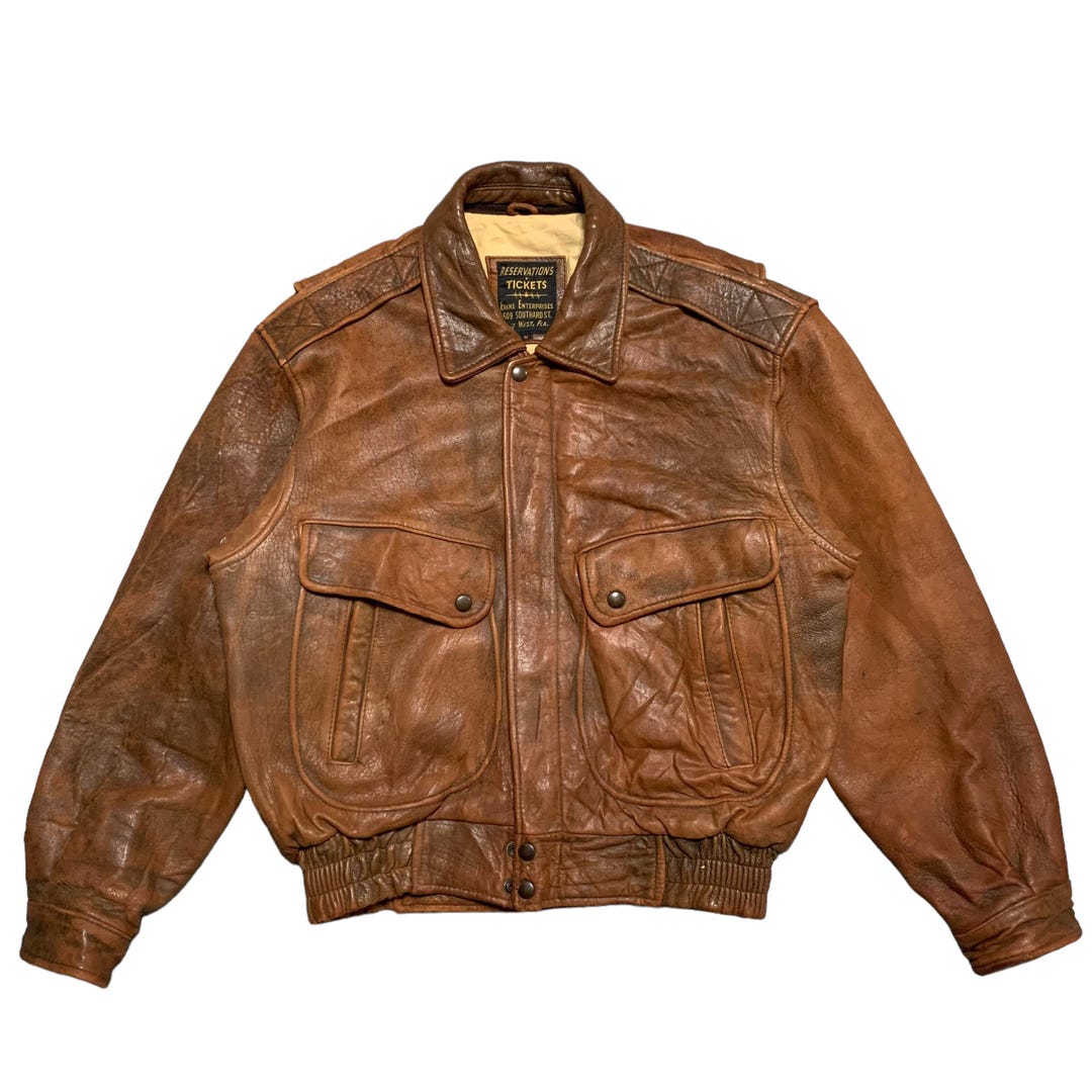 Reservations Tickets Leather Jacket - Etsy