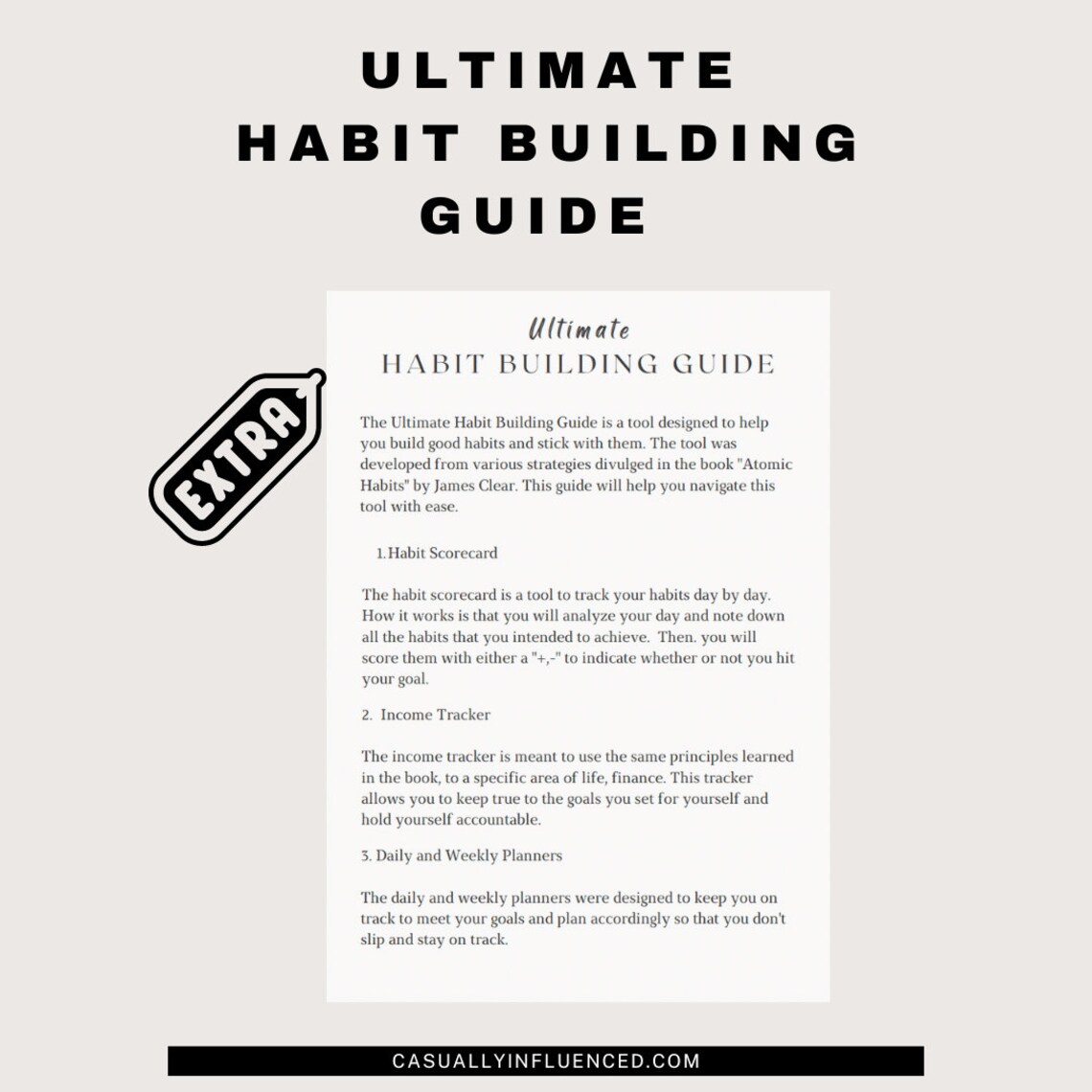 Atomic Habits Habit Tracker Kit, Atomic Habit Tracker Printable, Habit ...