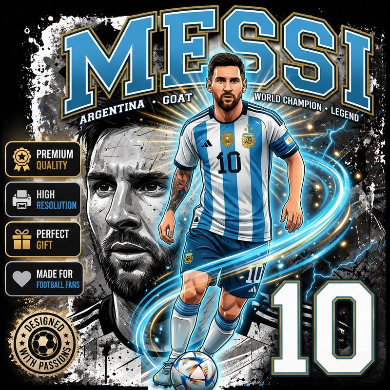 Goat Messi Poster - Etsy