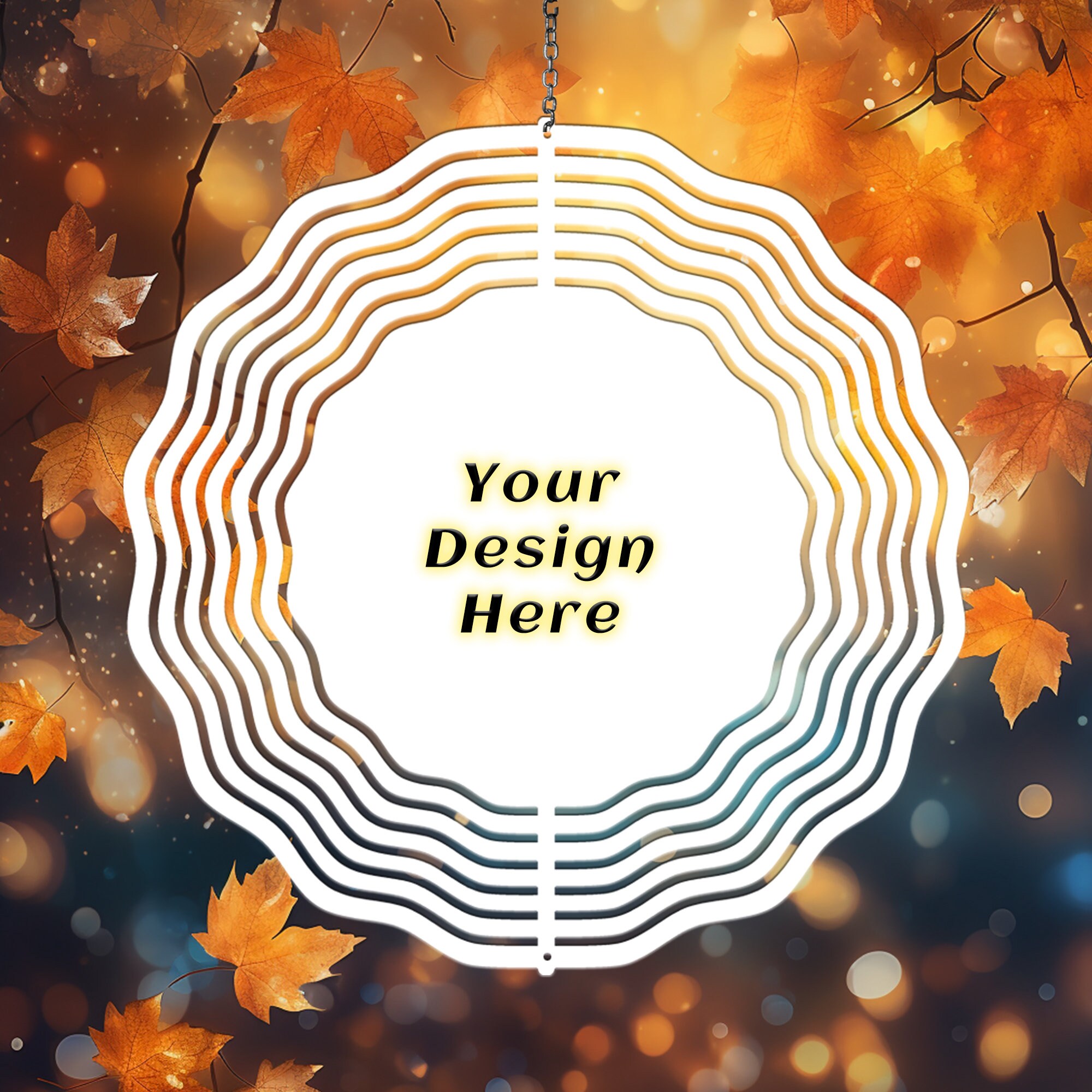 Set of Four Wind Spinner Mockup Template Bundle, 4 X Cozy Fall ...