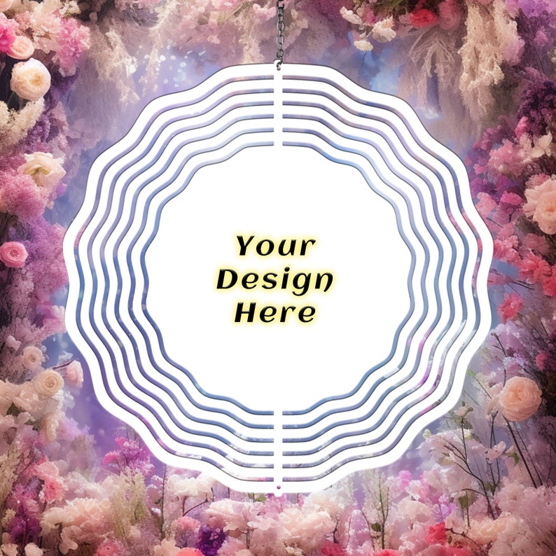 Set of Four Wind Spinner Mockup Template Bundle, Wedding Theme ...