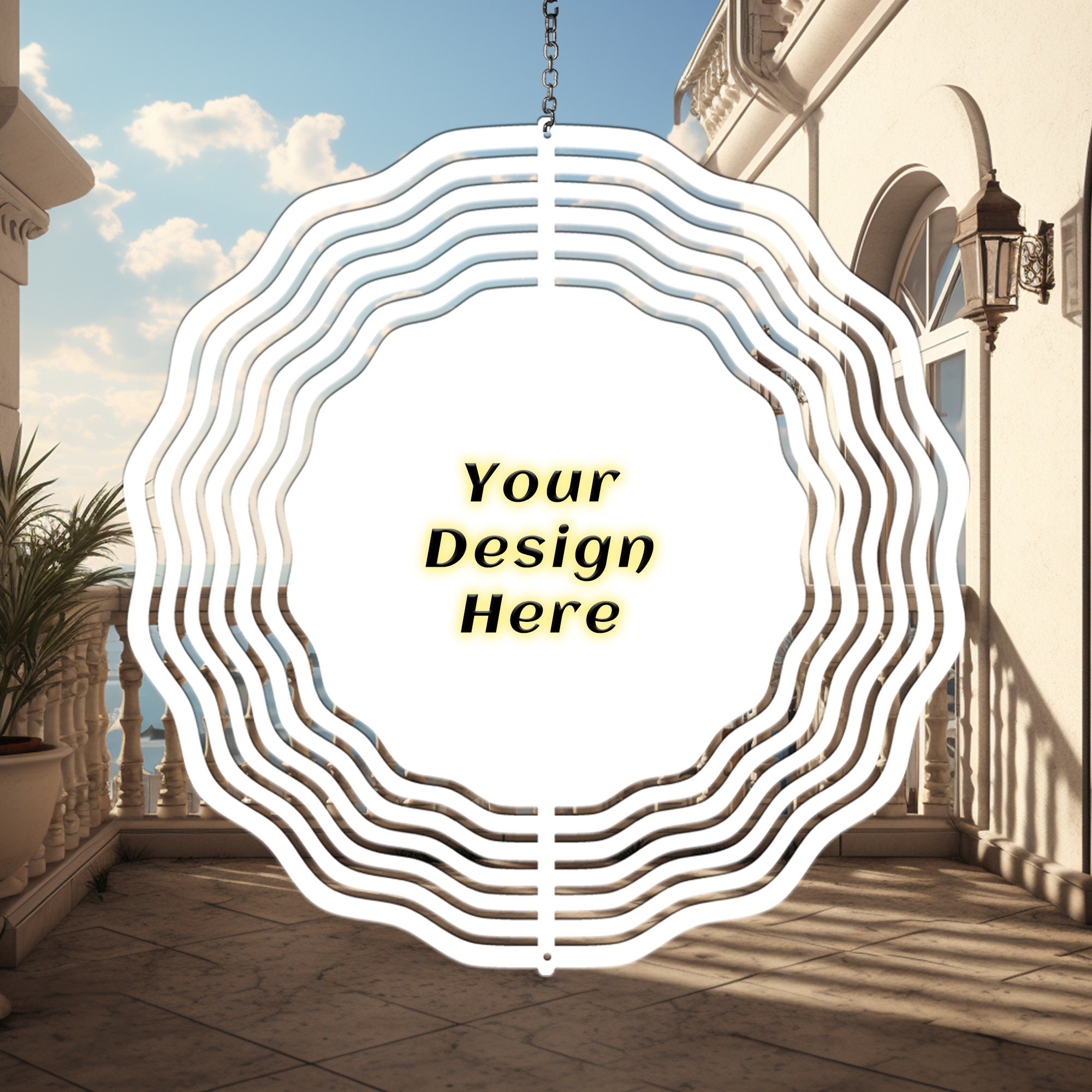 Set of Four Wind Spinner Mockup Template Bundle, 4 X Balcony ...