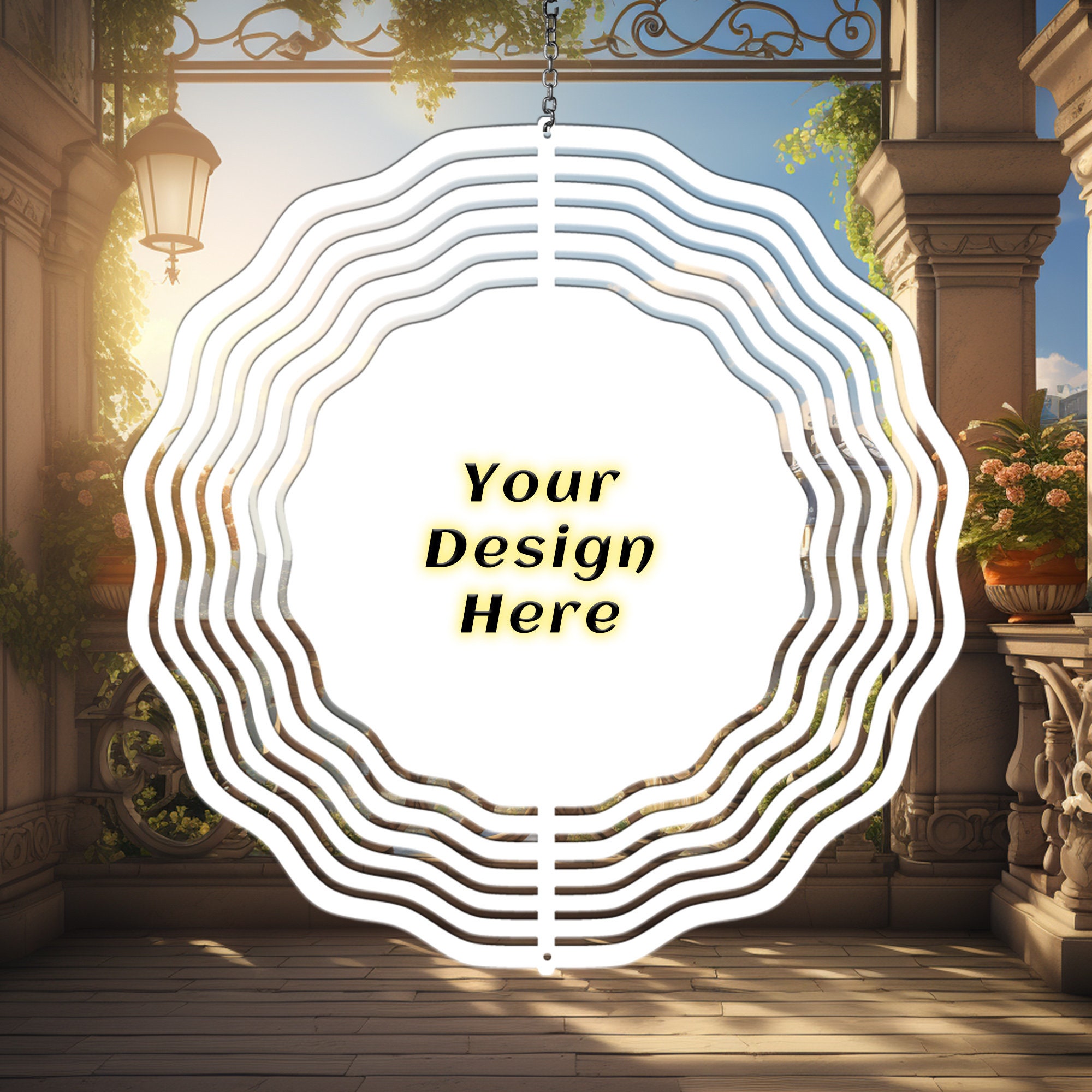 Set of Four Wind Spinner Mockup Template Bundle, 4 X Balcony ...