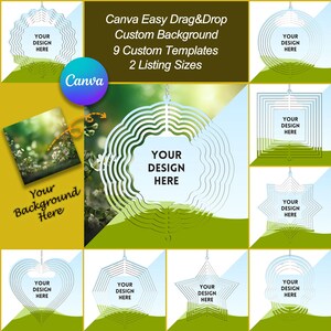 Wind Spinner Mock-up Template, Drag and Drop Custom Windspinner Image ...
