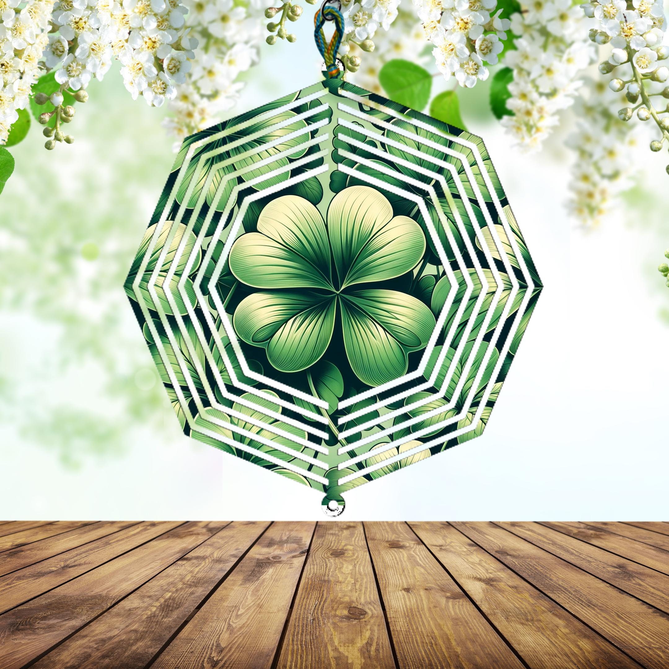 Four-leaf Clover Wind Spinner Sublimation Designs Png, House and Garden ...