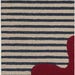 Hand-tufted Wool Area Rug | Red & Beige Abstract Stripes - Etsy