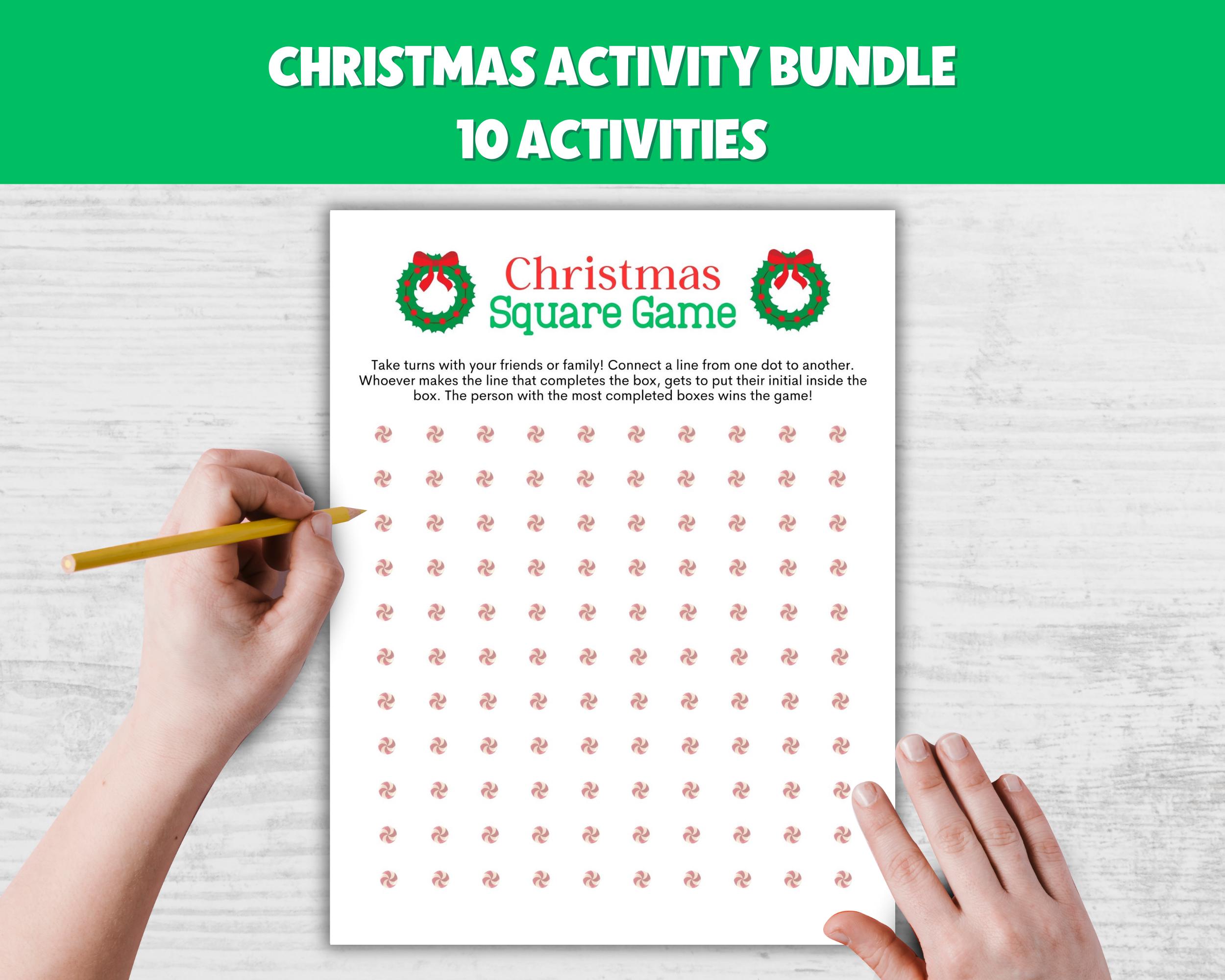 10 Christmas Game Bundle Printables, Kid & Family Friendly Activities ...
