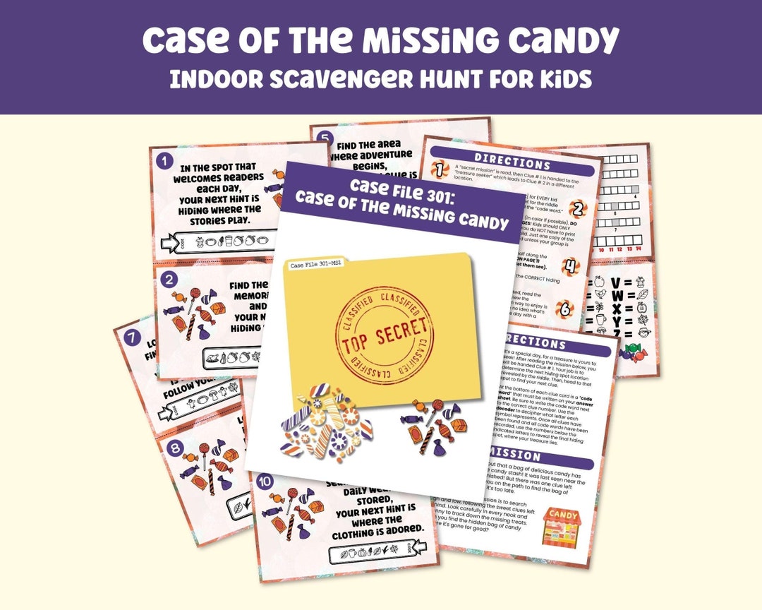 Scavenger Hunt for Kids, Indoor Treasure Hunt Game, Home Holiday ...