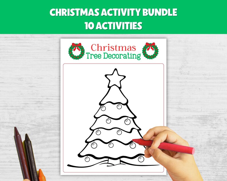10 Christmas Game Bundle Printables, Kid & Family Friendly Activities ...