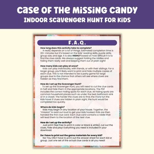 Scavenger Hunt for Kids, Indoor Treasure Hunt Game, Home Holiday ...