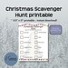Christmas Scavenger Hunt Printable - Christmas Scavenger Hunt for Kids ...