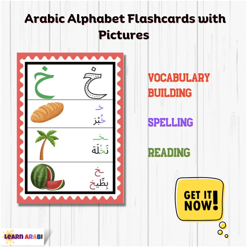 Arabic Alphabet Flashcards | Arabic Alphabet Cards | Arabic Letters ...