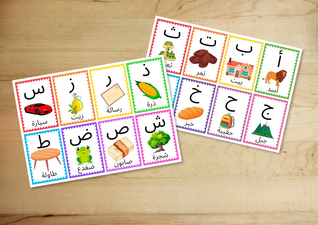 Arabic Alphabet Flashcards Arabic Alphabet Cards Arabic Letters ...