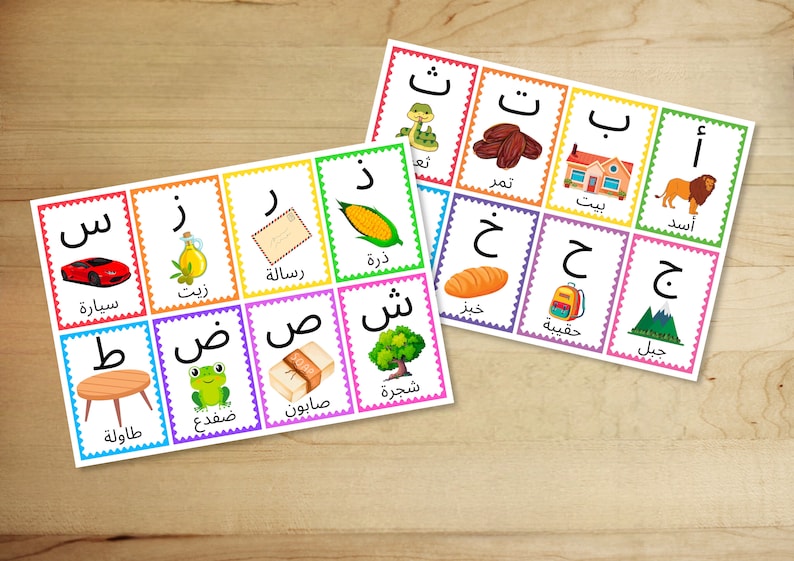 Arabic Alphabet Flashcards Arabic Alphabet Cards Arabic Letters ...