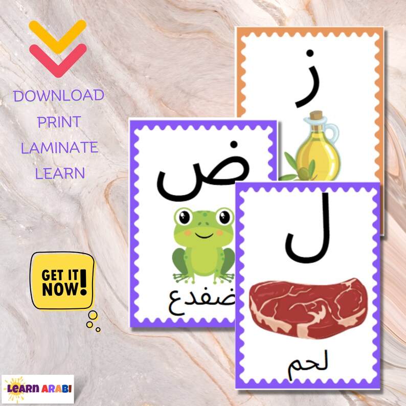 Arabic Alphabet Flashcards | Arabic Alphabet Cards | Arabic Letters ...