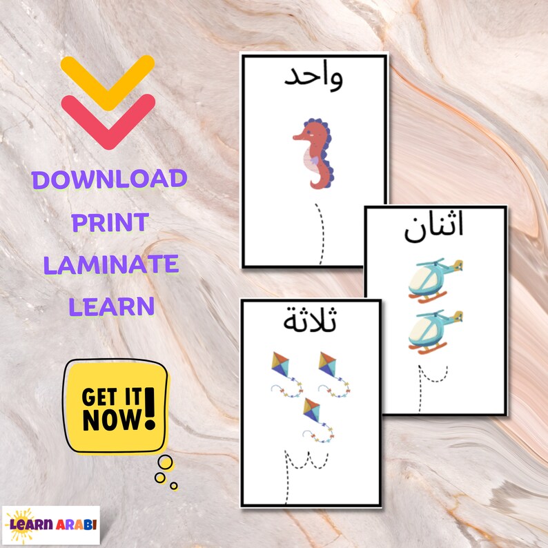 Arabic Numbers Flashcards & Activity Worksheets | Animals Worksheets ...