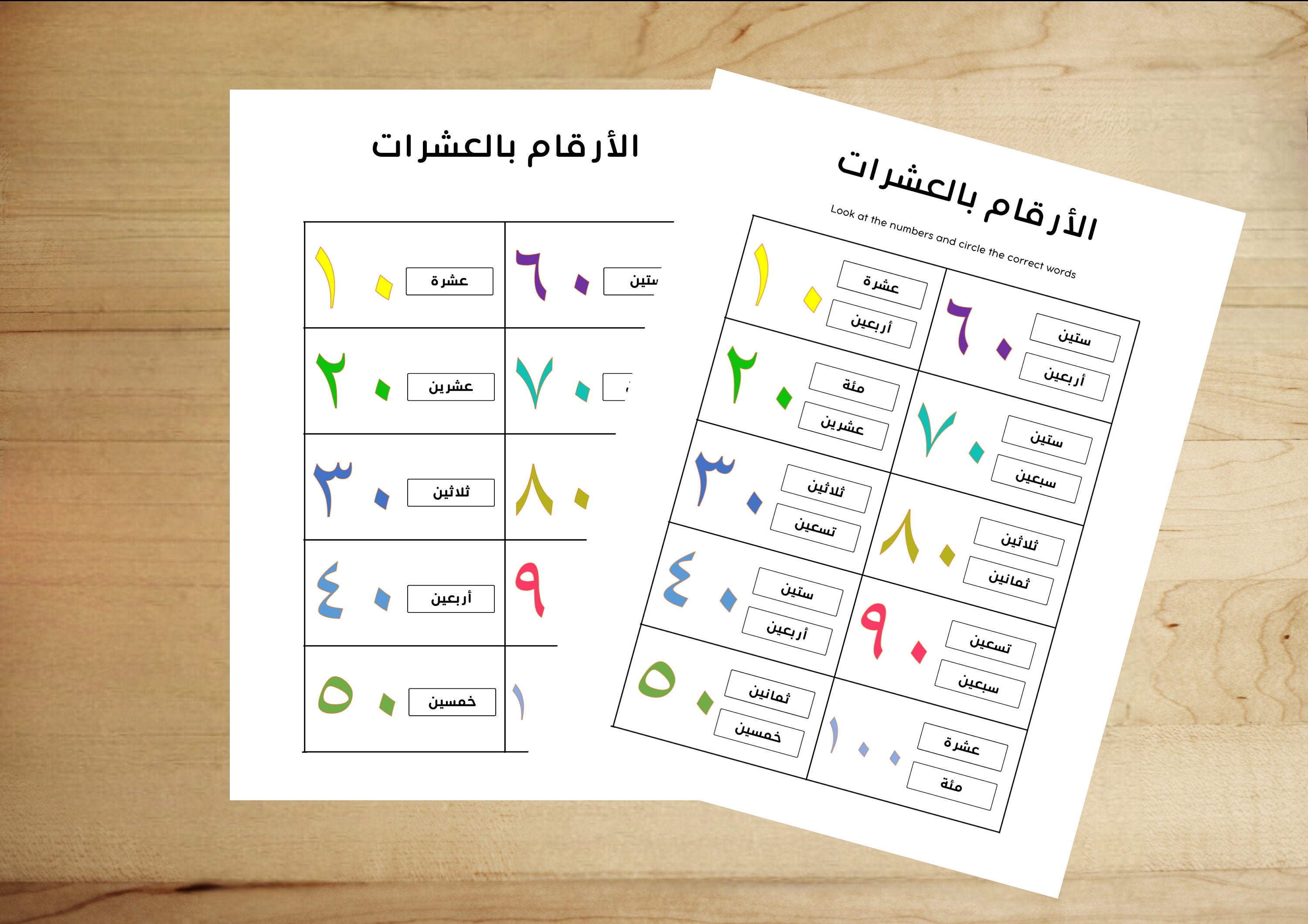 Arabic Numbers Flashcards| Tracing and Counting Worksheets| Numbers in ...
