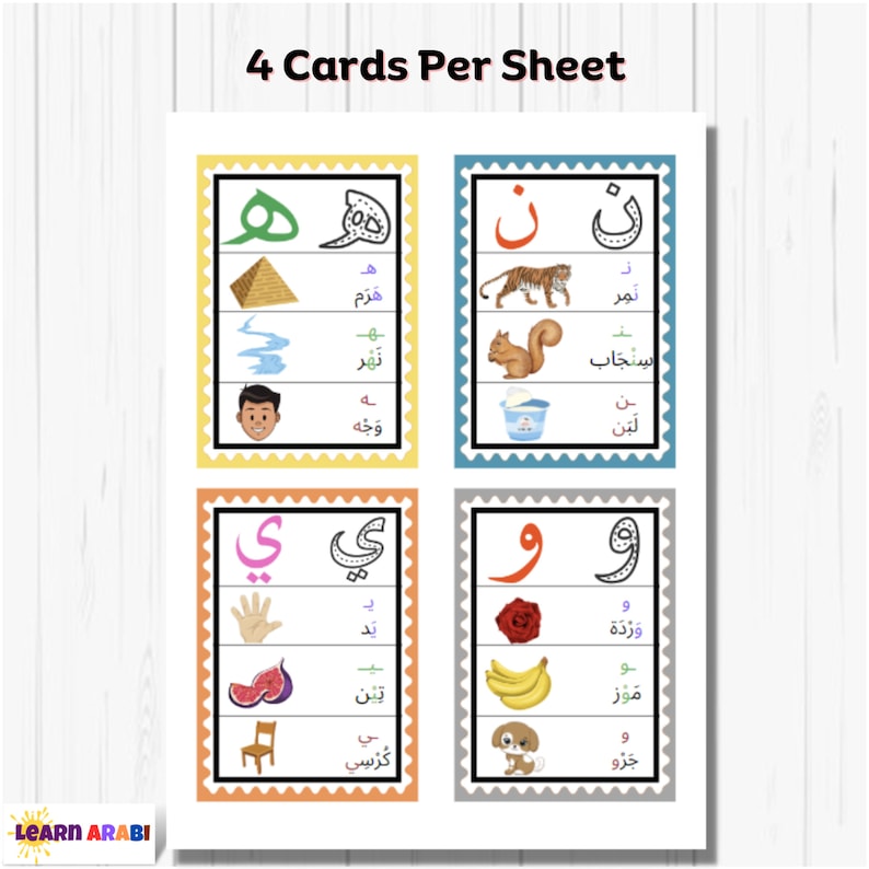 Arabic Alphabet Flashcards | Arabic Alphabet Cards | Arabic Letters ...