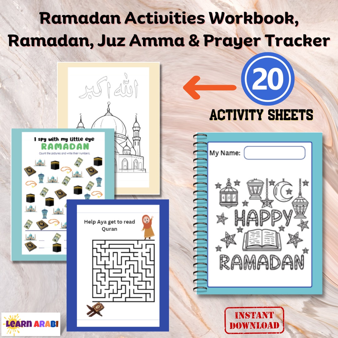 Ramadan Activities Workbook| Ramadan, Juz Amma & Prayer Tracker ...