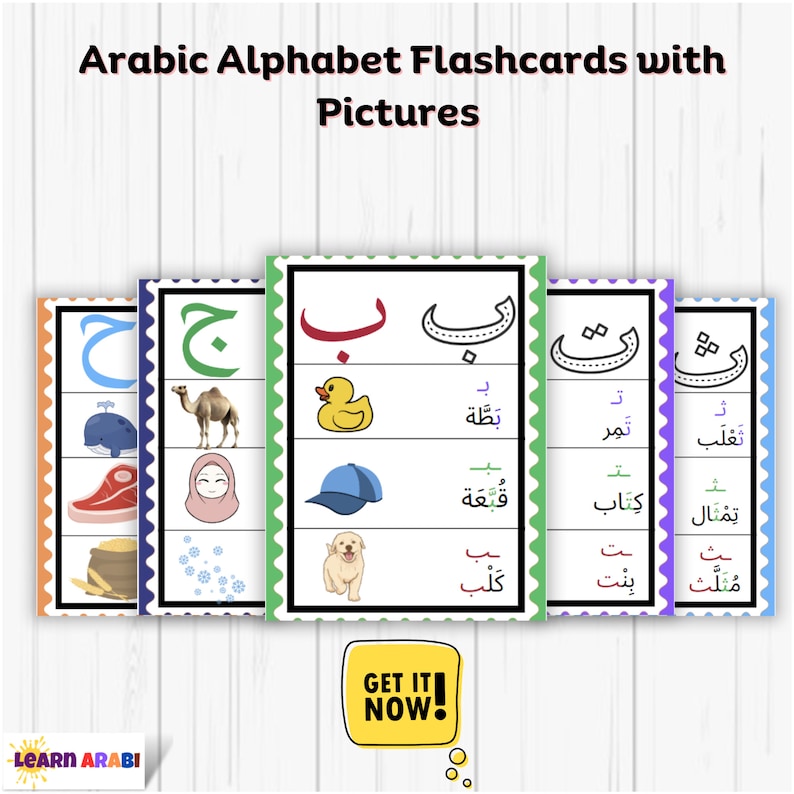 Arabic Alphabet Flashcards | Arabic Alphabet Cards | Arabic Letters ...