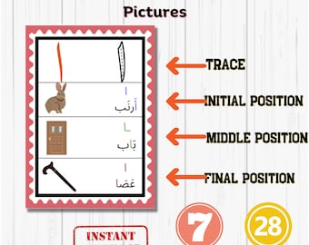 Arabic Alphabet Flashcards | Arabic Alphabet Cards | Arabic Letters ...