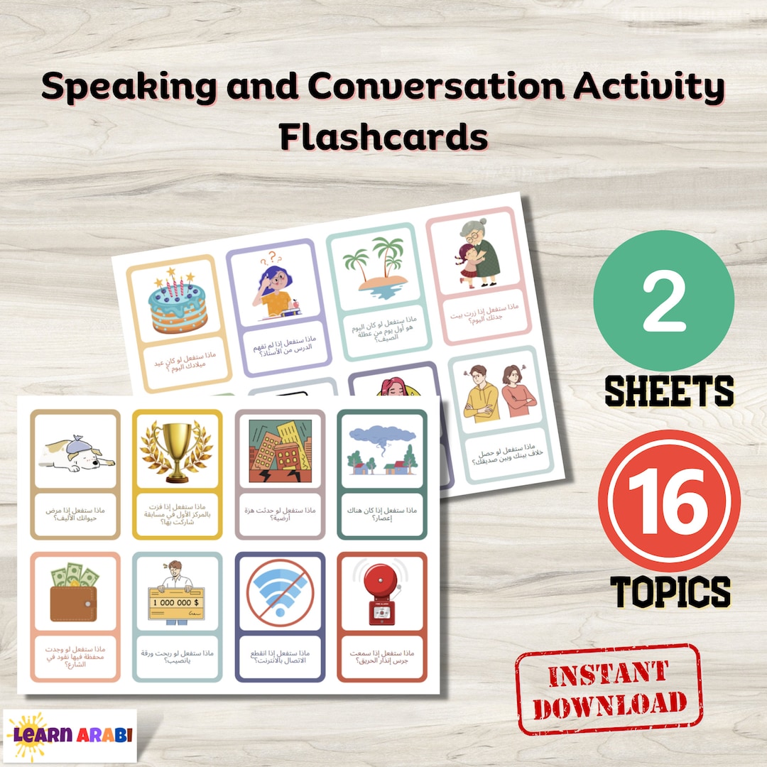 Speaking and Conversation Flashcards | Speaking Activity - Etsy