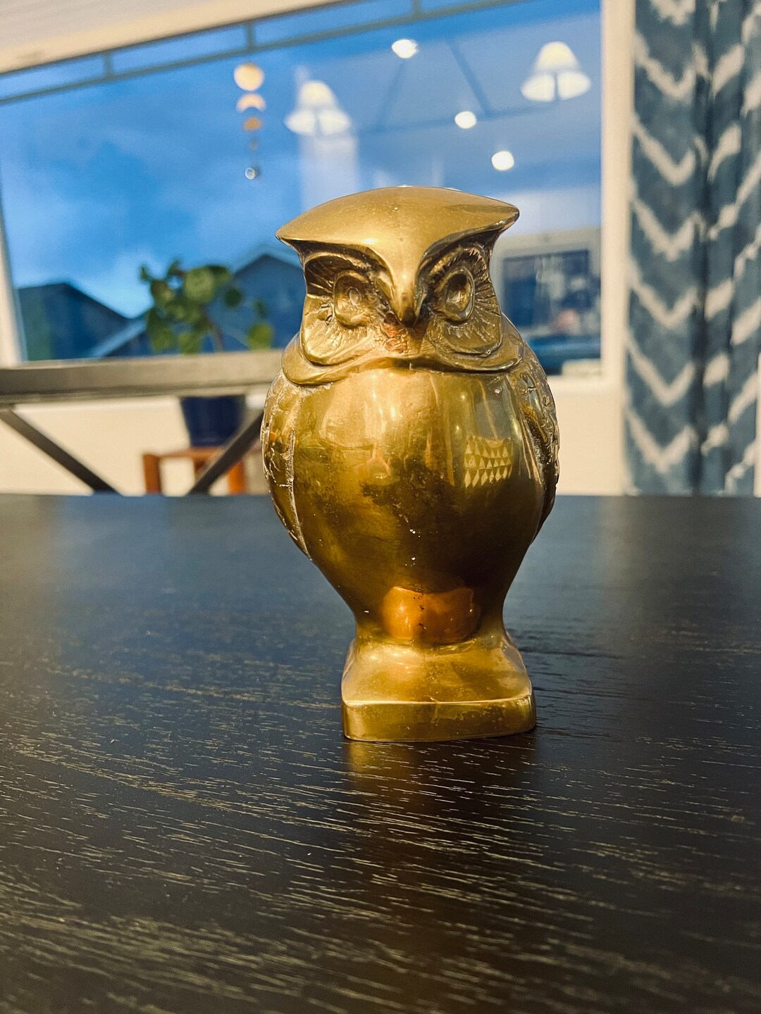 Vintage Brass Heavy Owl 6" Figurine - Mid-century Mod Home Decor - Etsy