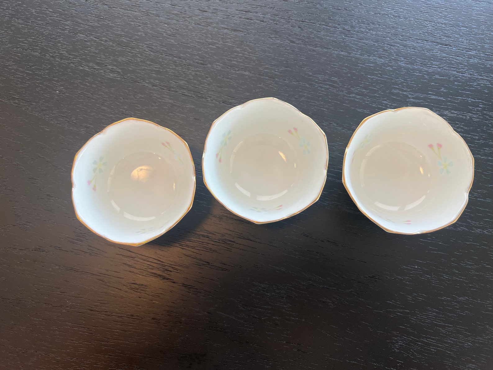 Arita Ware Japanese Porcelain Firefly Flower Gold Rim Rice Bowl Set - Etsy