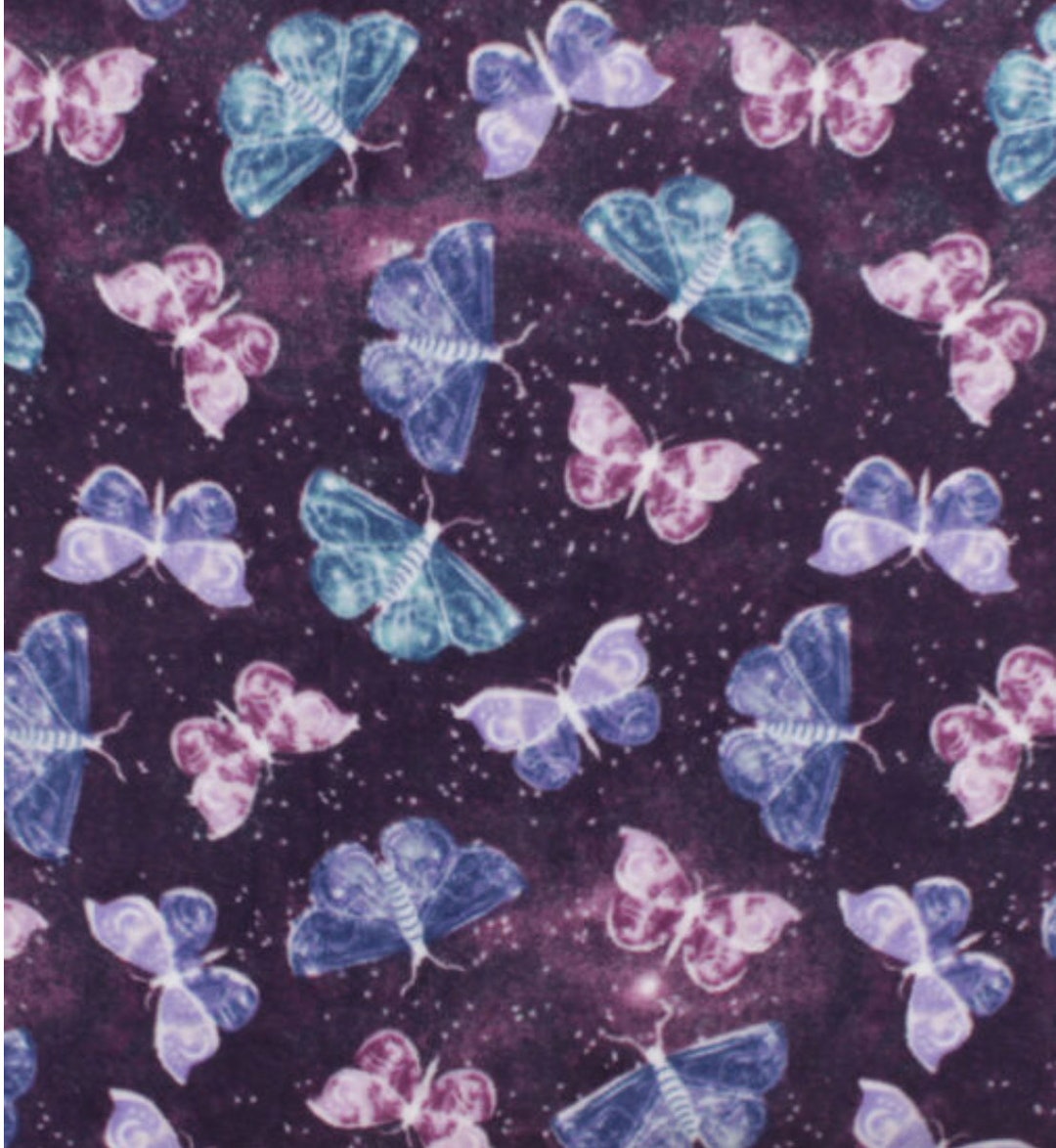 Galaxy Butterflies on Purple Anti Pill Plush Fleece Tie - Etsy