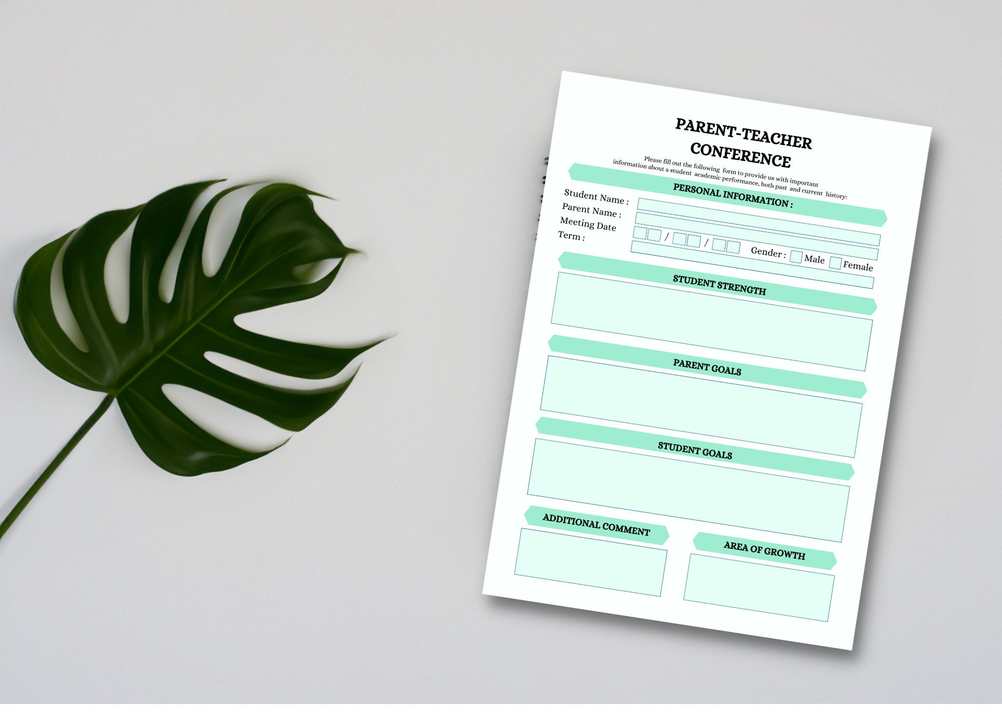 This is a One-page Printable and Fillable Parent and Teacher - Etsy