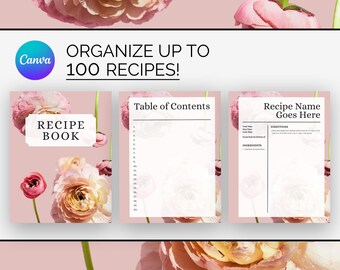 Canva Template - Recipe Binder - Custom Printable Template With ...