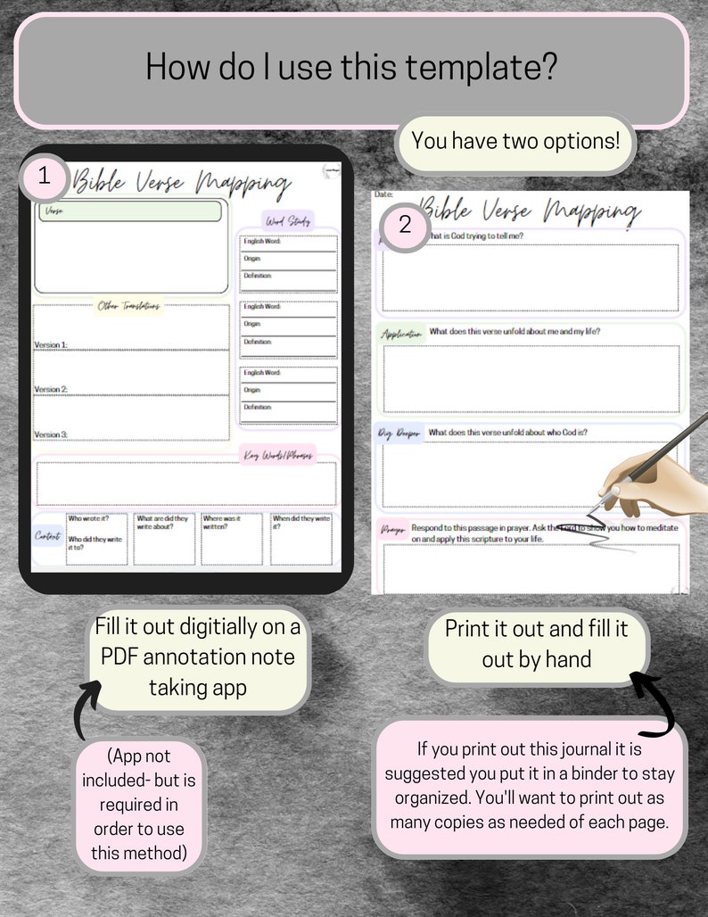 Bible Verse Mapping Pastel Digital Bible Study Scripture Mapping Bible ...